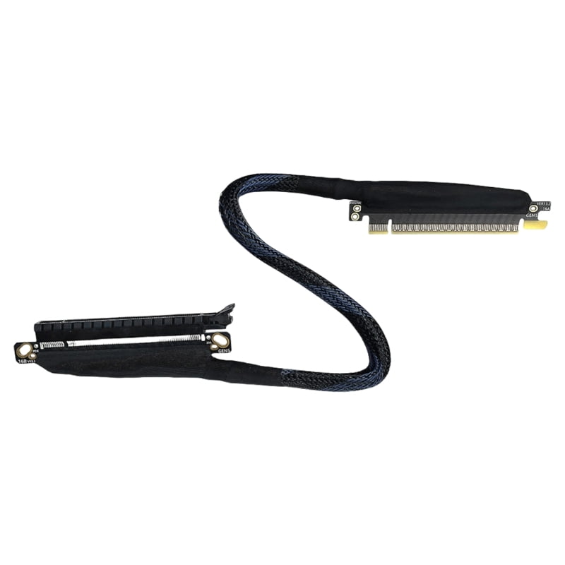 PCIe 5.0 X16 Graphics Card Extension Cable 180Degree Angled Left Exit ...
