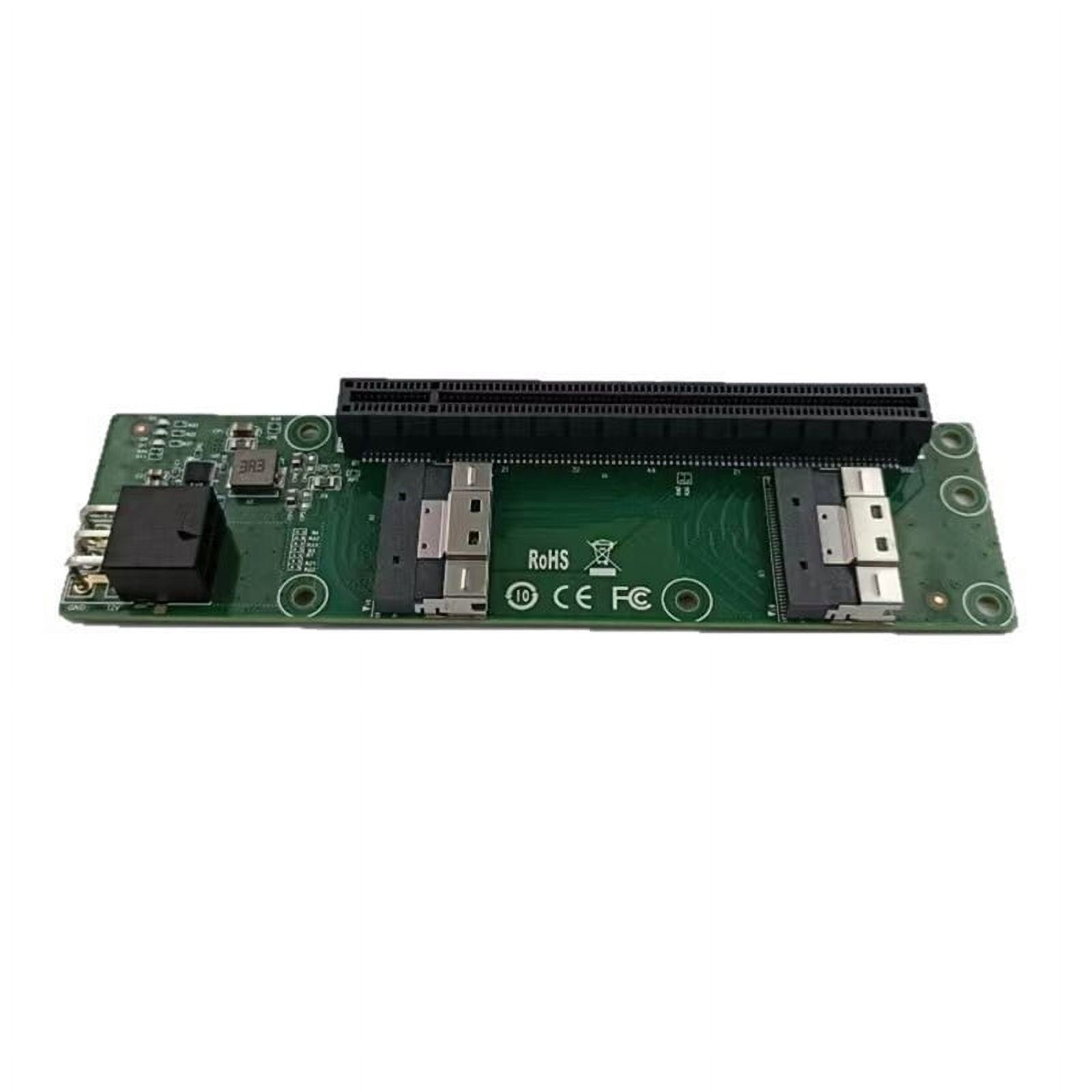 PCIe 5.0 X16 to MCIO 8i Adapter Card 2-Port SFF8654 X8 to PCIe X16 Slot ...