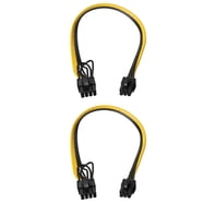 Uxcell 4 Pin to 6 Pin Male PCI Express Cable PCIE Graphics Card Power ...