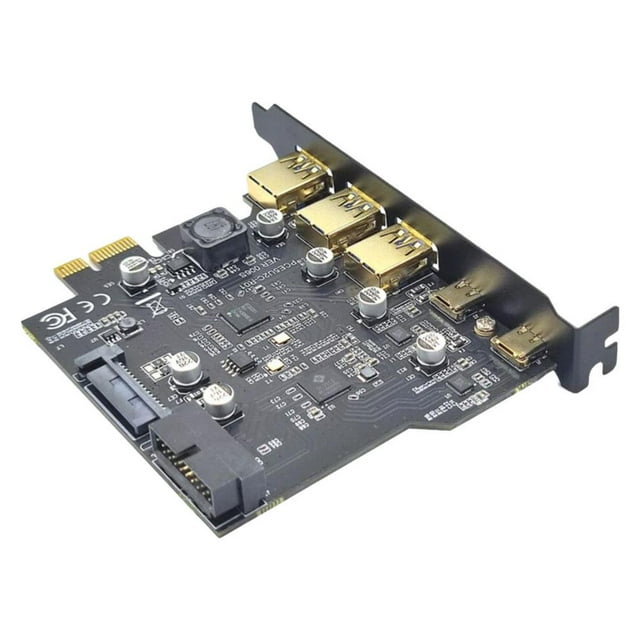 PCIe Card Hub 5 Port Type C USB 3.2 Gen1 PCIe Card PC Plugs Ways in ...