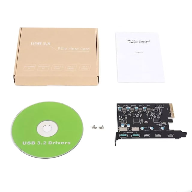 PCIe Expansion Card with 5 USB 3.2 Gen 2 Ports for High-Speed Data ...