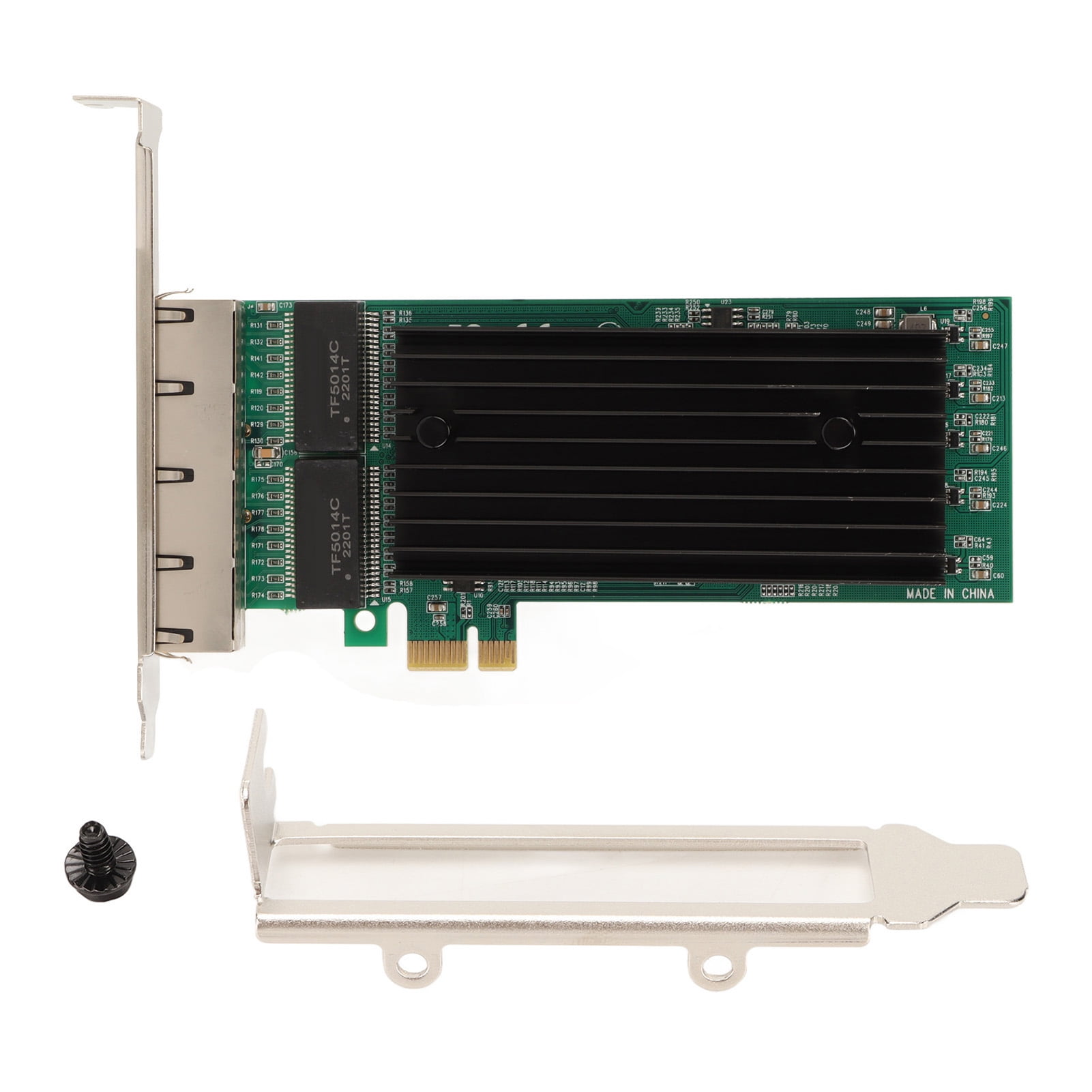 PCIe Network Adapter 4 Port 10 100 1000Mbps Base T PCI Express Gigabit ...