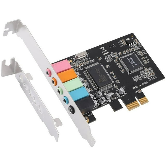 PCIe Sound Card 5.1, PCI Express Surround Card 3D Stereo Audio with ...
