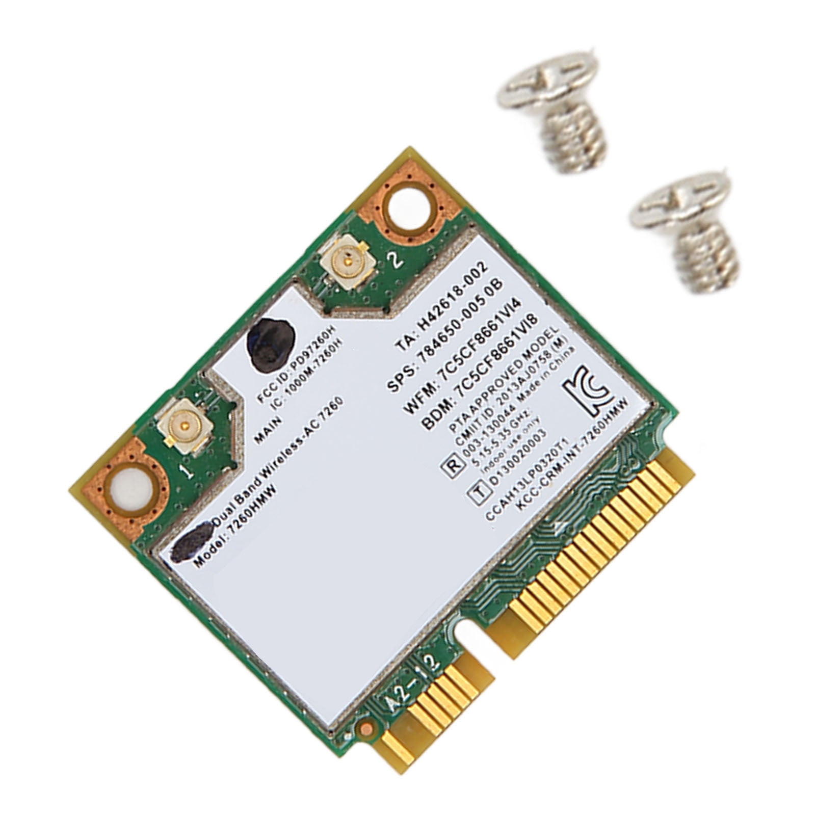 PCIe WiFi Adapter, Mini PCIE WiFi Network Card, 7260HMW WiFi Adapter 300Mbps 2.4GHz 867Mbps 5GHz ...