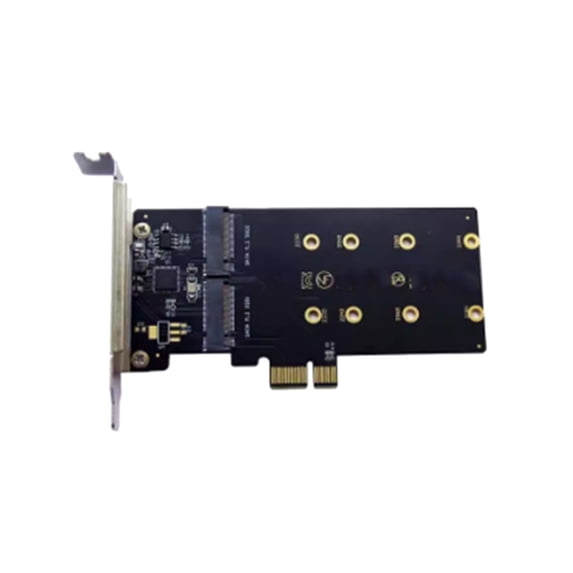PCIe X1 to 2 Port M.2 NGFF SSDs Transfer Card Adapter ASM1061 Chip 2230 ...