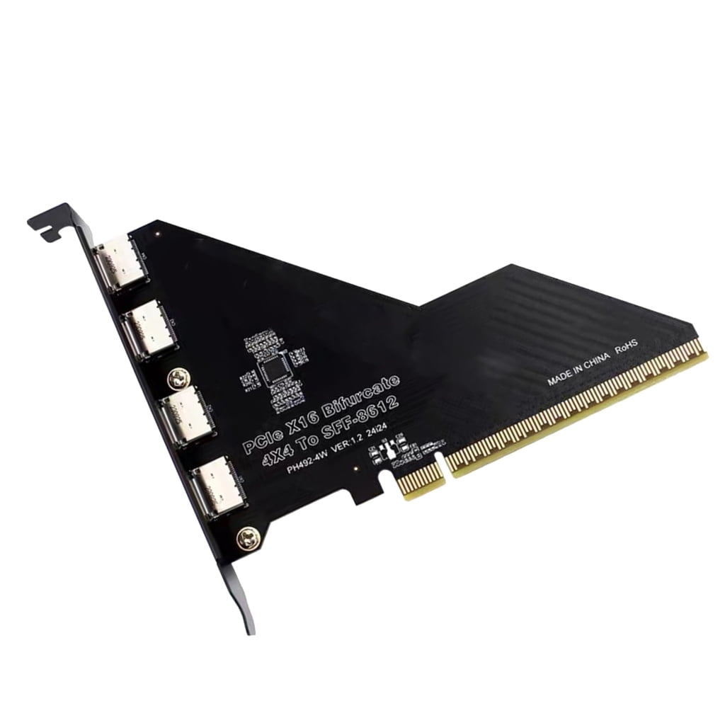 PCIe X16 4 Port Split and External Oculink SFF8612 Expansion Card for ...