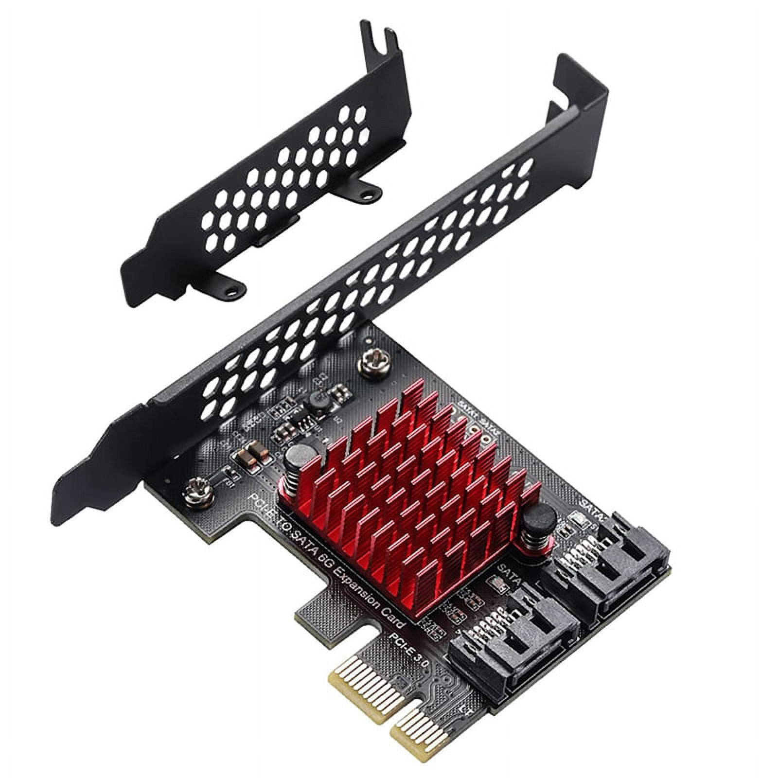 PCIe to 2 Ports SATA 3.0 6 Gbps SSD Adapter PCI-E PCI Express - Walmart ...