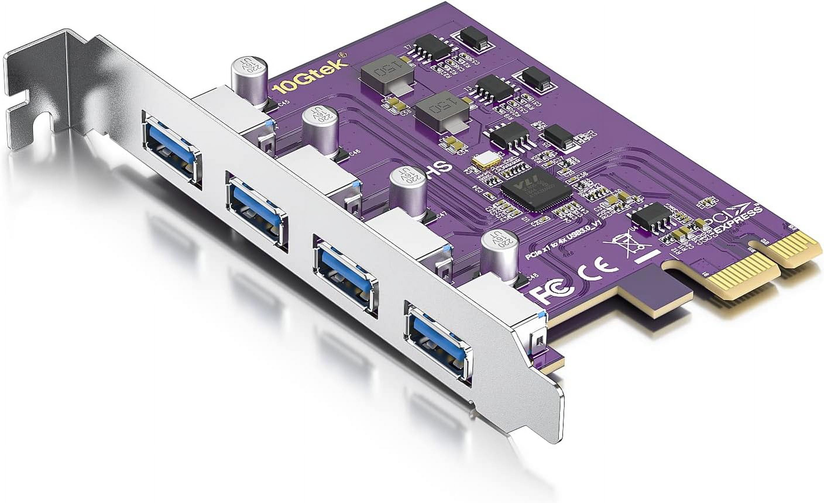 PCIe to (4) USB 3.0 Expansion Card,PCIe USB Add in Card, Internal USB3 ...