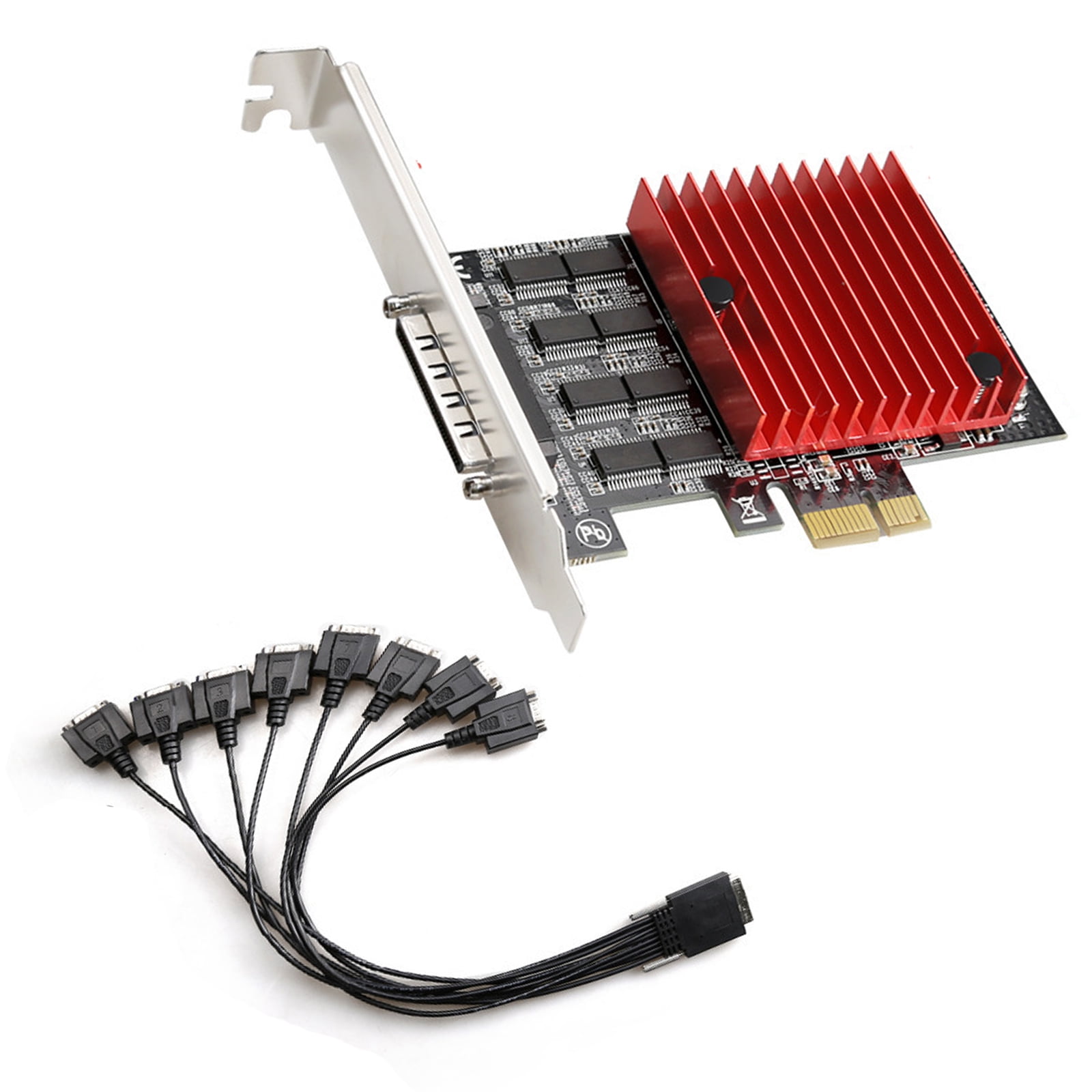 PCIe to 8 Port RS232 Port Expansion Card Extender for Industrial PC ...