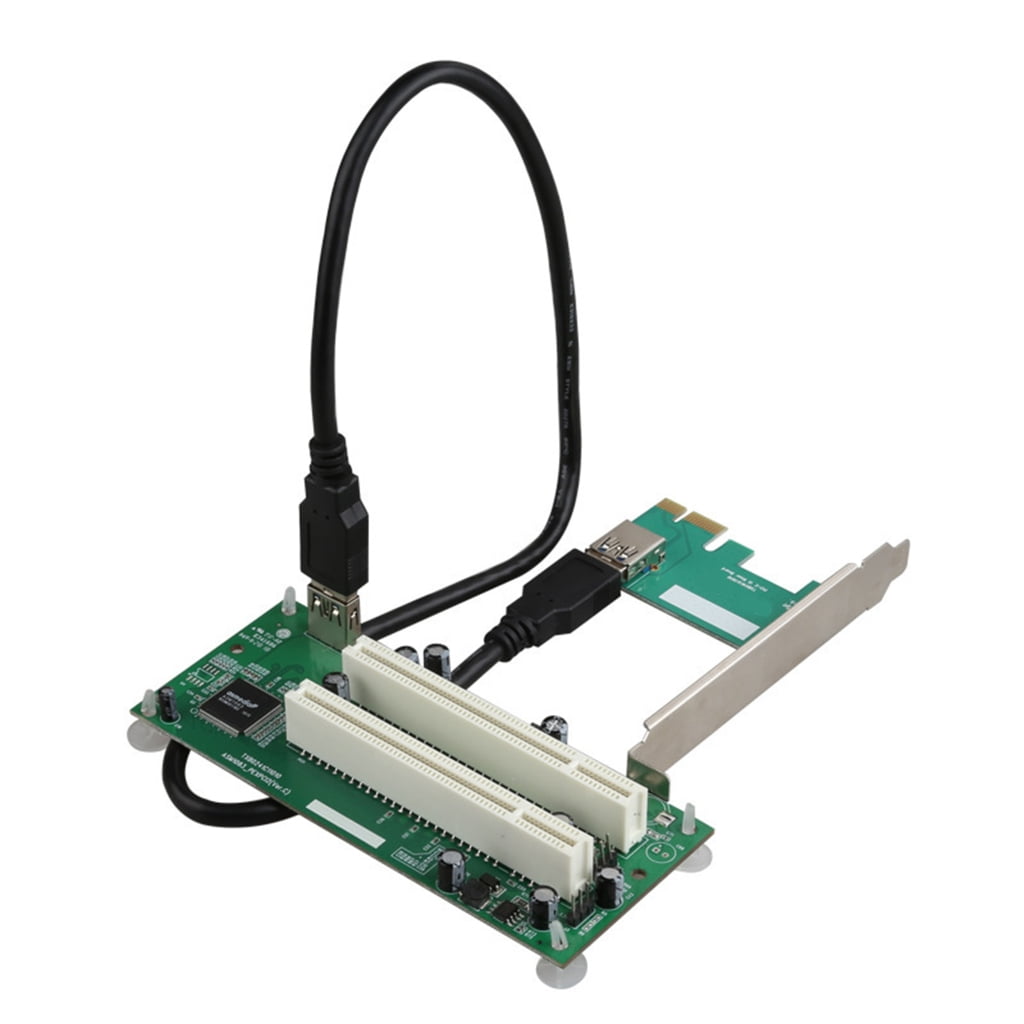 PCIe to Double PCI Slot Expansion Card for Desktop Computers with USB ...