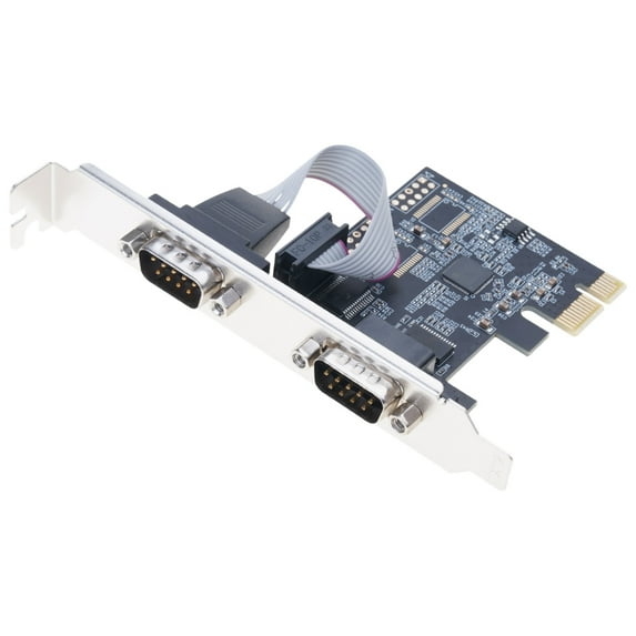 PCIe to Double RS232 Serial Port Card 2 Port 9 Pin COM Port High ...