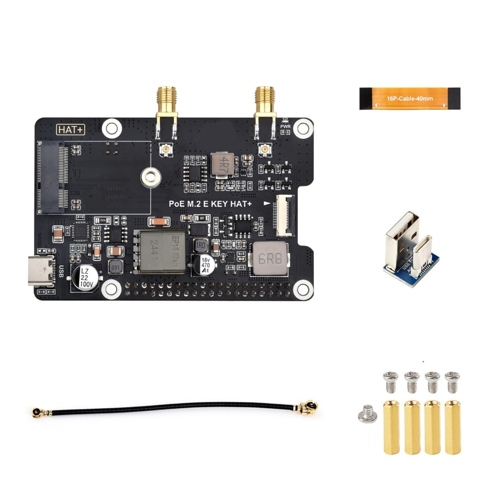 PCIe to M.2 E Key Adapter for RPi 5 with Bluetooth-compatible Power ...