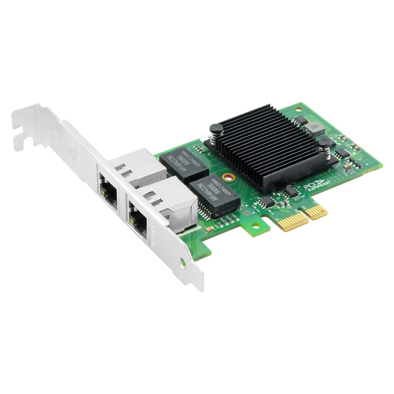 PCIe x1 Dual-port Network Interface Card (Intel I350) - Walmart.com