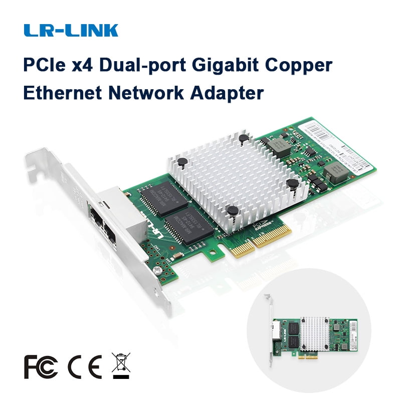 PCIe x4 Dual-port Gigabit Ethernet Network Adapter - Walmart.com