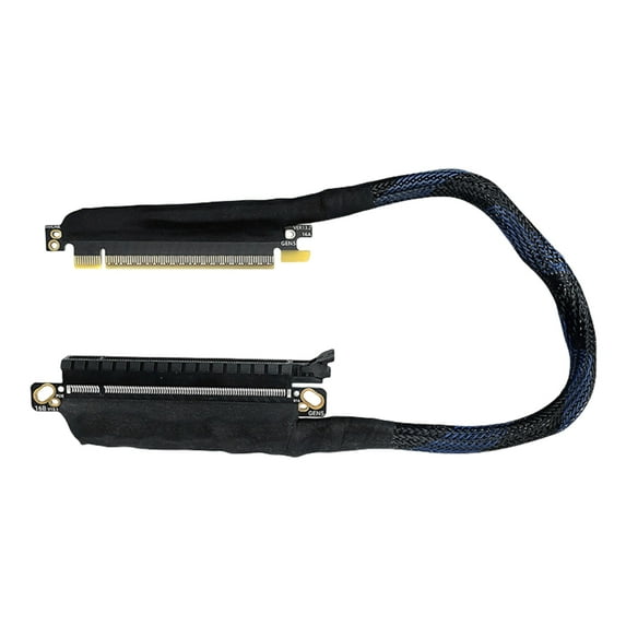 PCIe5.0 X16 Angled Risers Cable Right Exit Reinforced AntiInterference ...