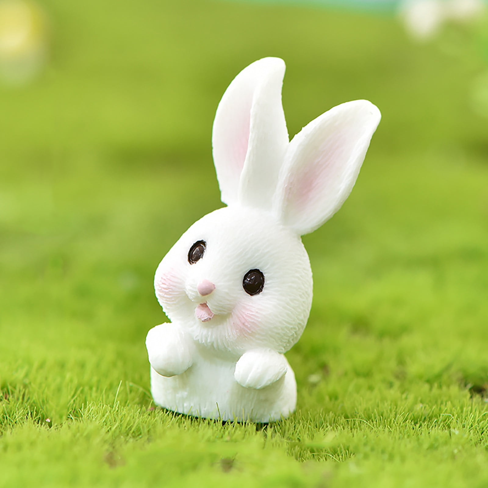 PCLCN Cute Animal Rabbit Figure Toys Cake Topper, Miniature Rabbit ...