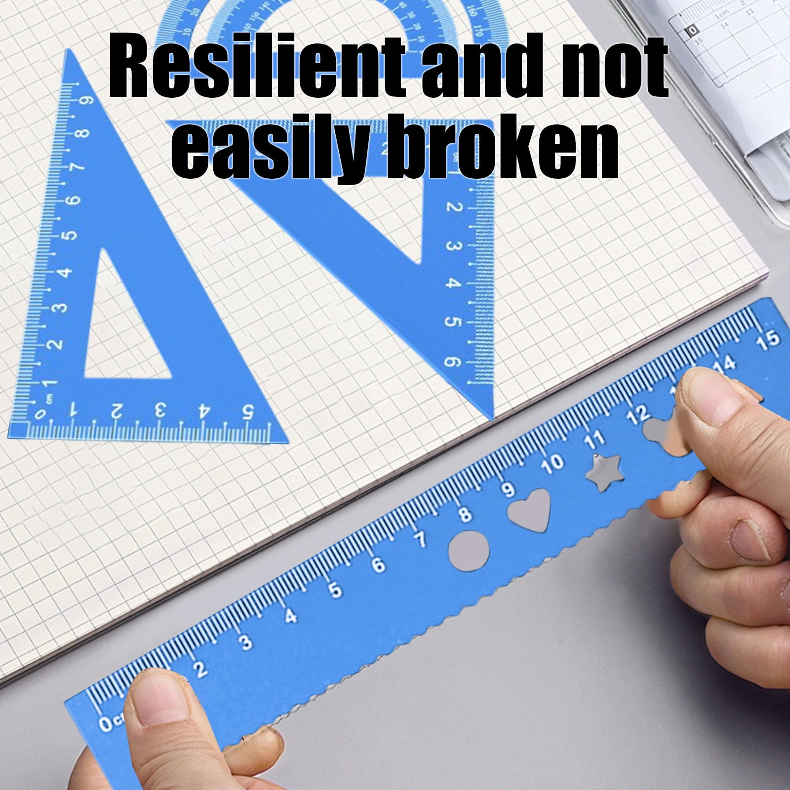 PCLCN Upgraded Aluminum Alloy Student Set Of Ruler Multifunctional ...