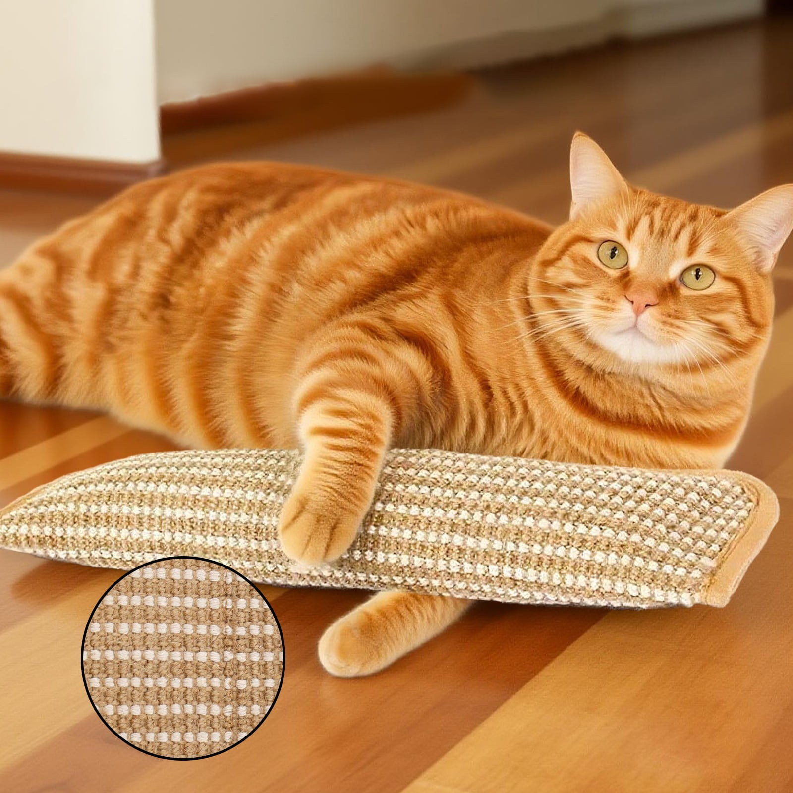 PCLCN Upgraded Non Shedding Mint Bag Paw Pad Sisal Scratch Board ...