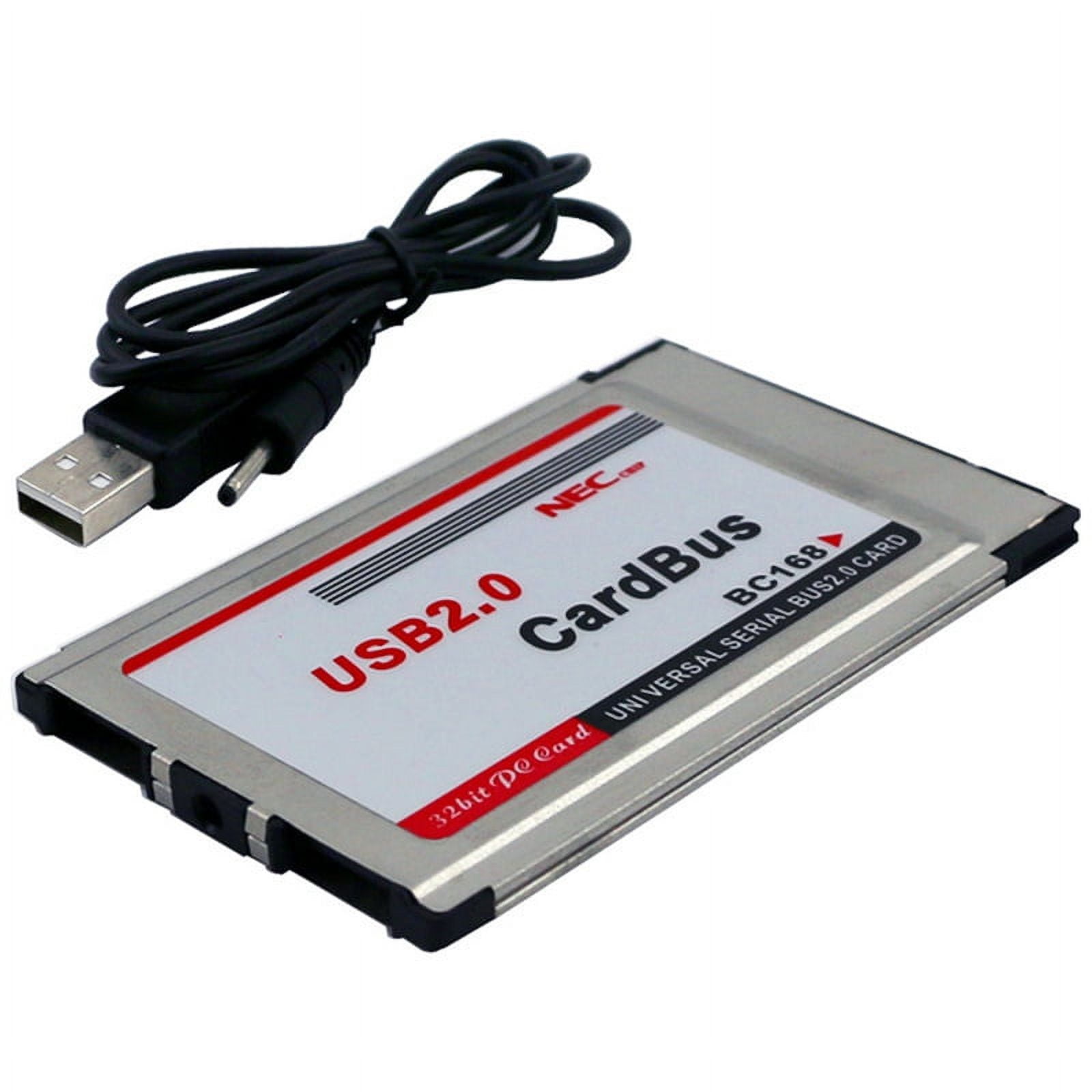 PCMCIA to USB 2.0 CardBus Dual 2 Port 480M Card Adapter for Laptop PC ...