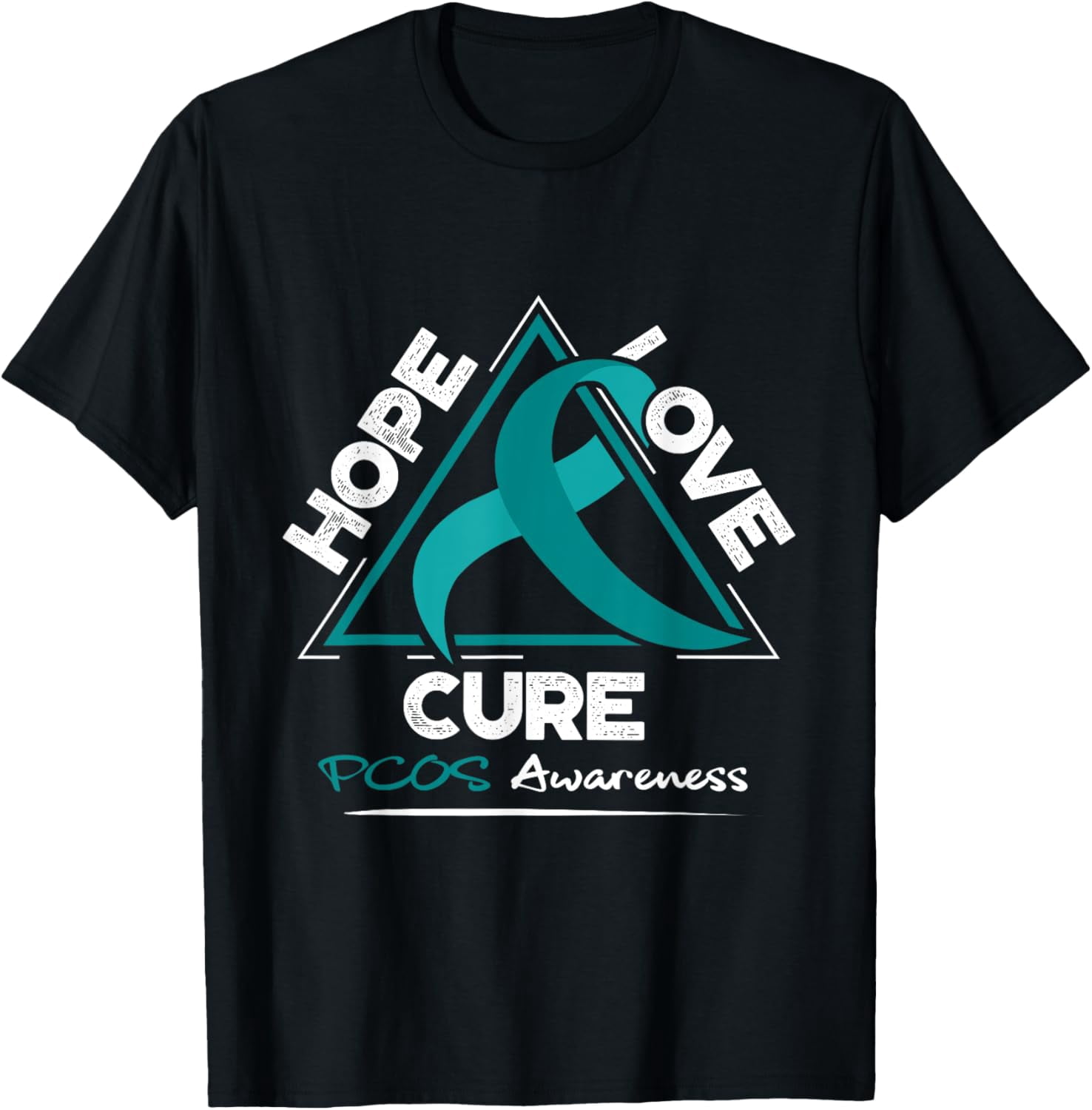 PCOS Awareness Shirt Polycystic Ovarian Syndrome Hope Love - Walmart.com