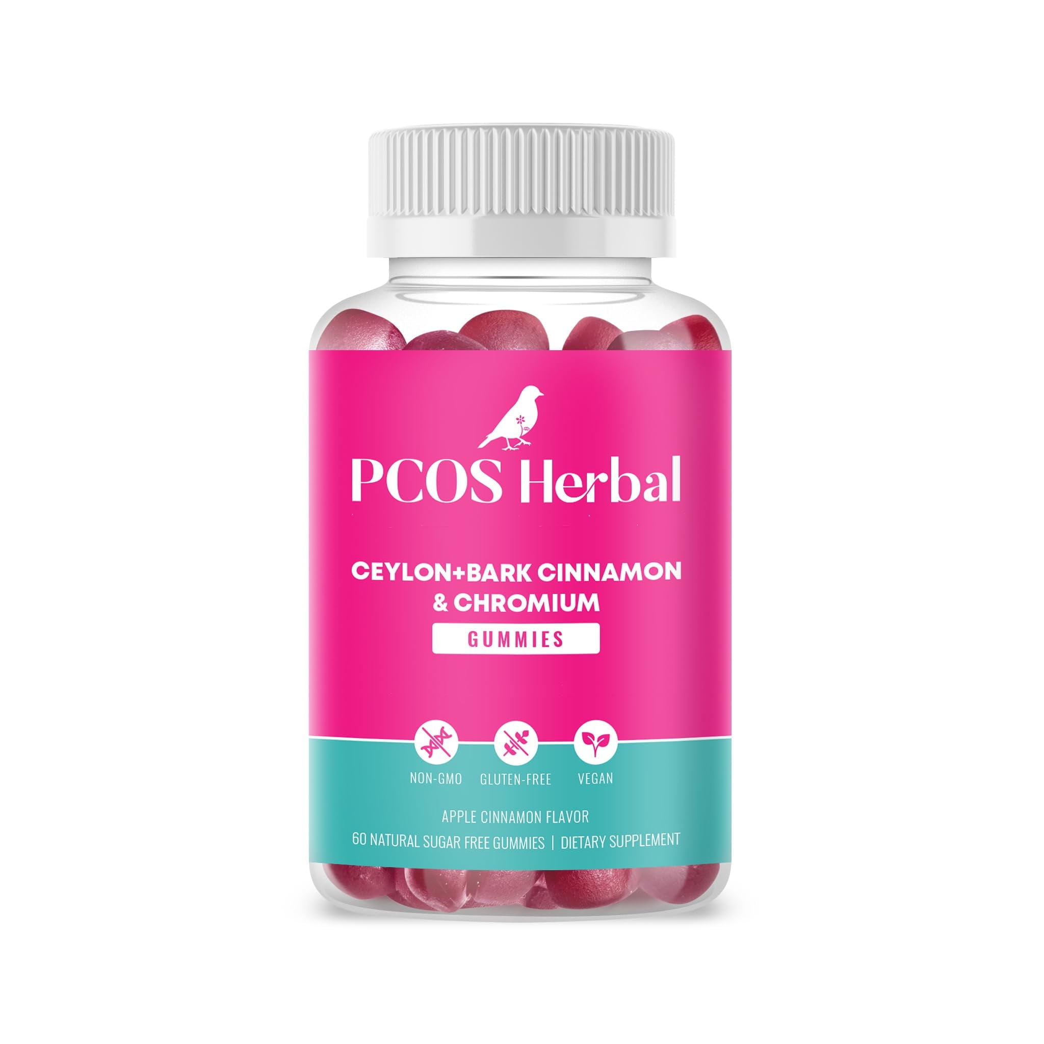 PCOS Herbal Cinnamon Chromium Gummies - Walmart.com