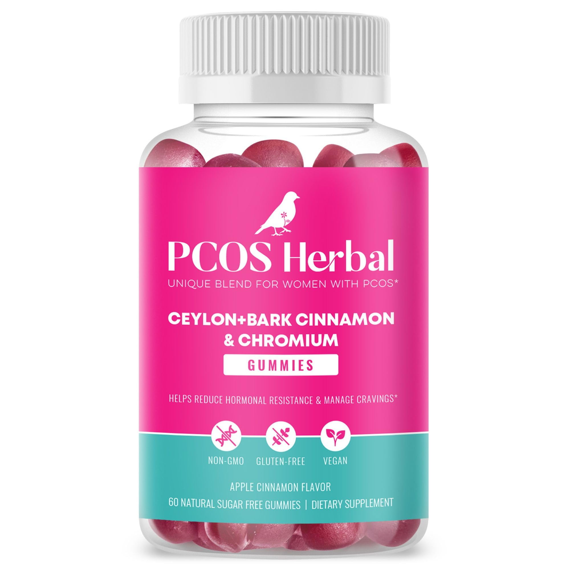 PCOS Herbal Gummies: Manage Cravings and Hormonal Balance; Cinnamon ...