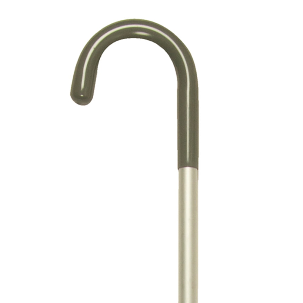 PCP Adjustable Aluminum Cane, Curved Handle, Silver Frost, Petite HSA ...