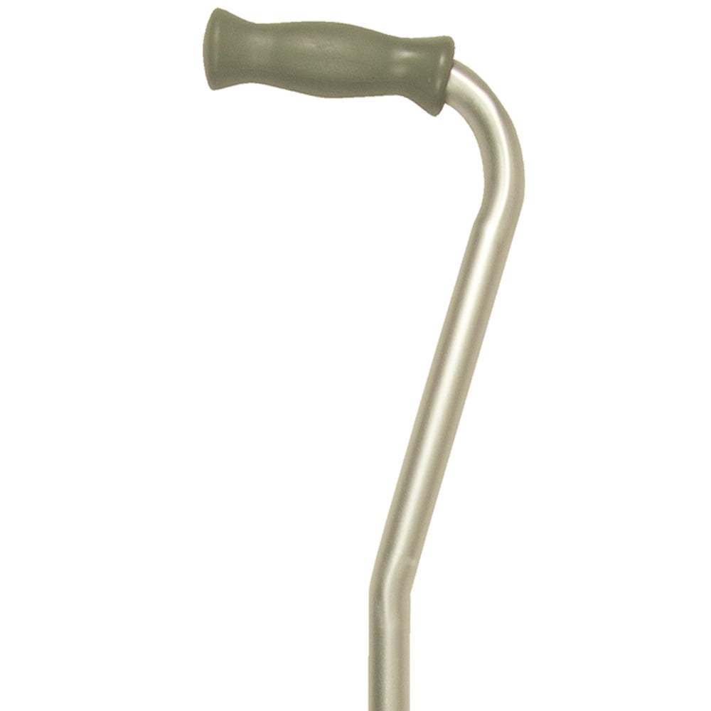 PCP Adjustable Aluminum Cane, Offset Handle, Made in USA, Silver Frost ...