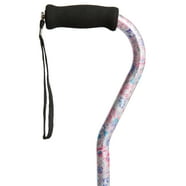 Hugo Adjustable Offset Handle Cane with Reflective Strap, Ebony ...