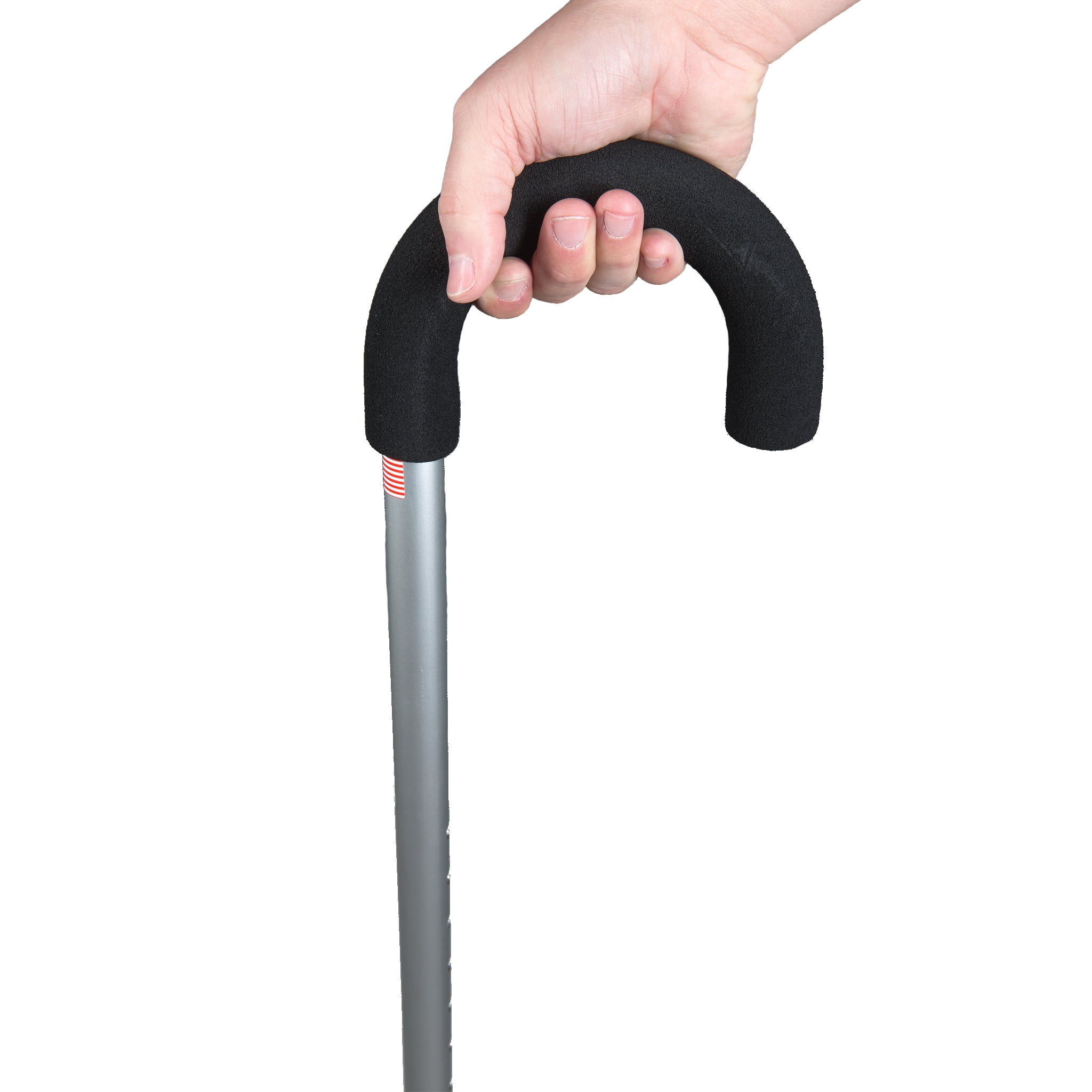 PCP Adjustable Cane with Large Round Crook Handle, Silver Frost, HSA ...