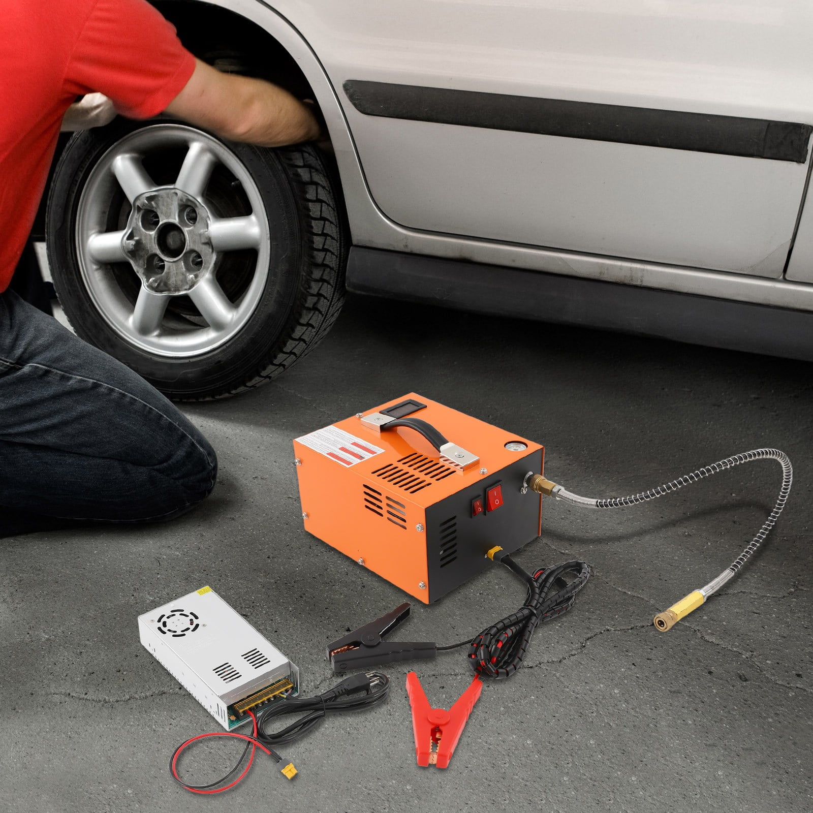 PCP Air Compressor, 110V AC/12V Portable High Pressure Air Compressor ...