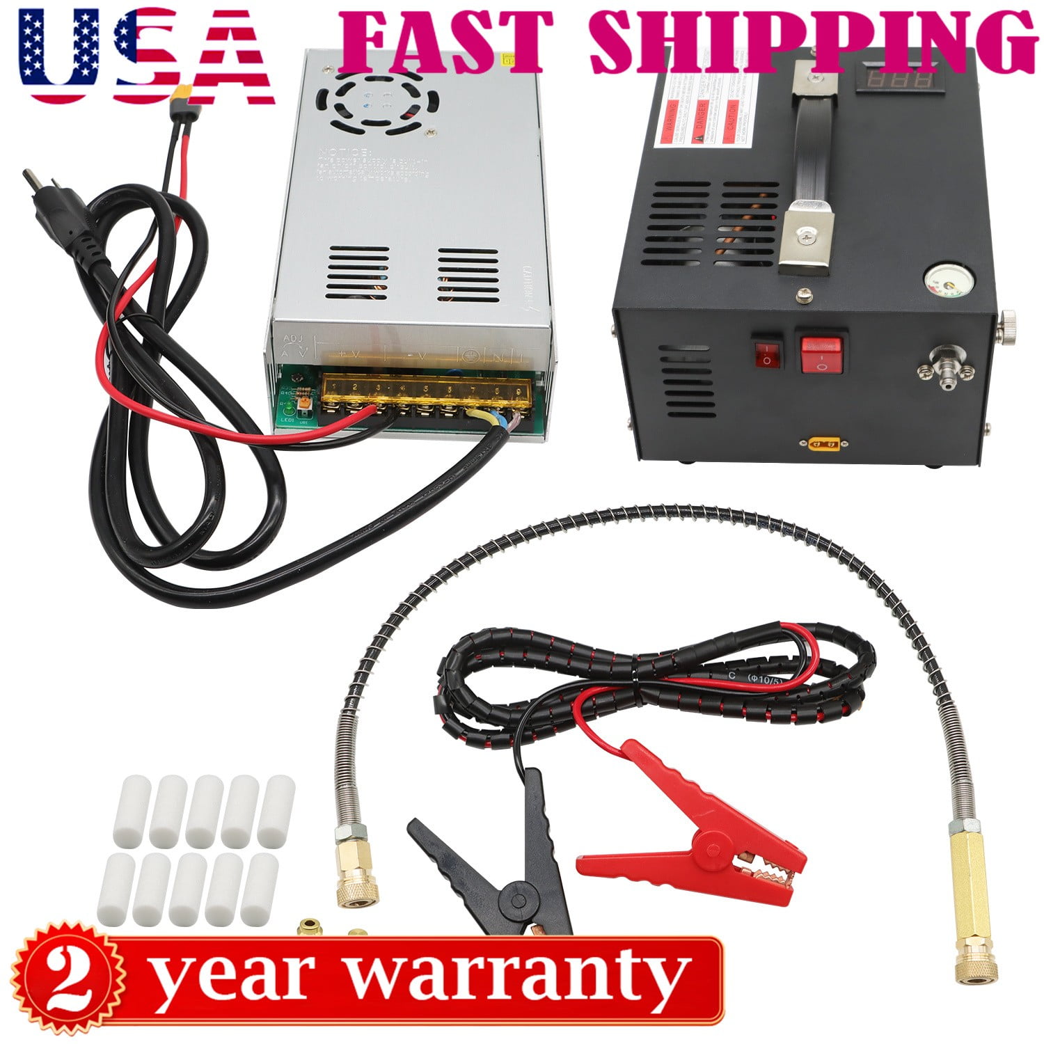 PCP Air Compressor 4500PSI/30MPa PCP Rifle/Pistol Manual-Stop w/Built ...