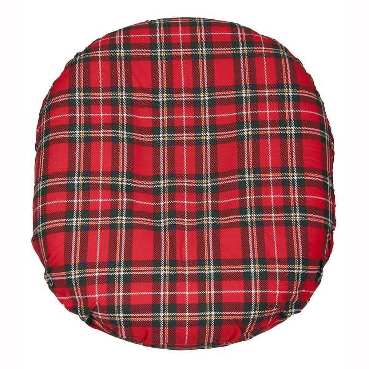 PCP Foam Ring Cushion, Removable Cover, Plaid, 18 inches - Walmart.com
