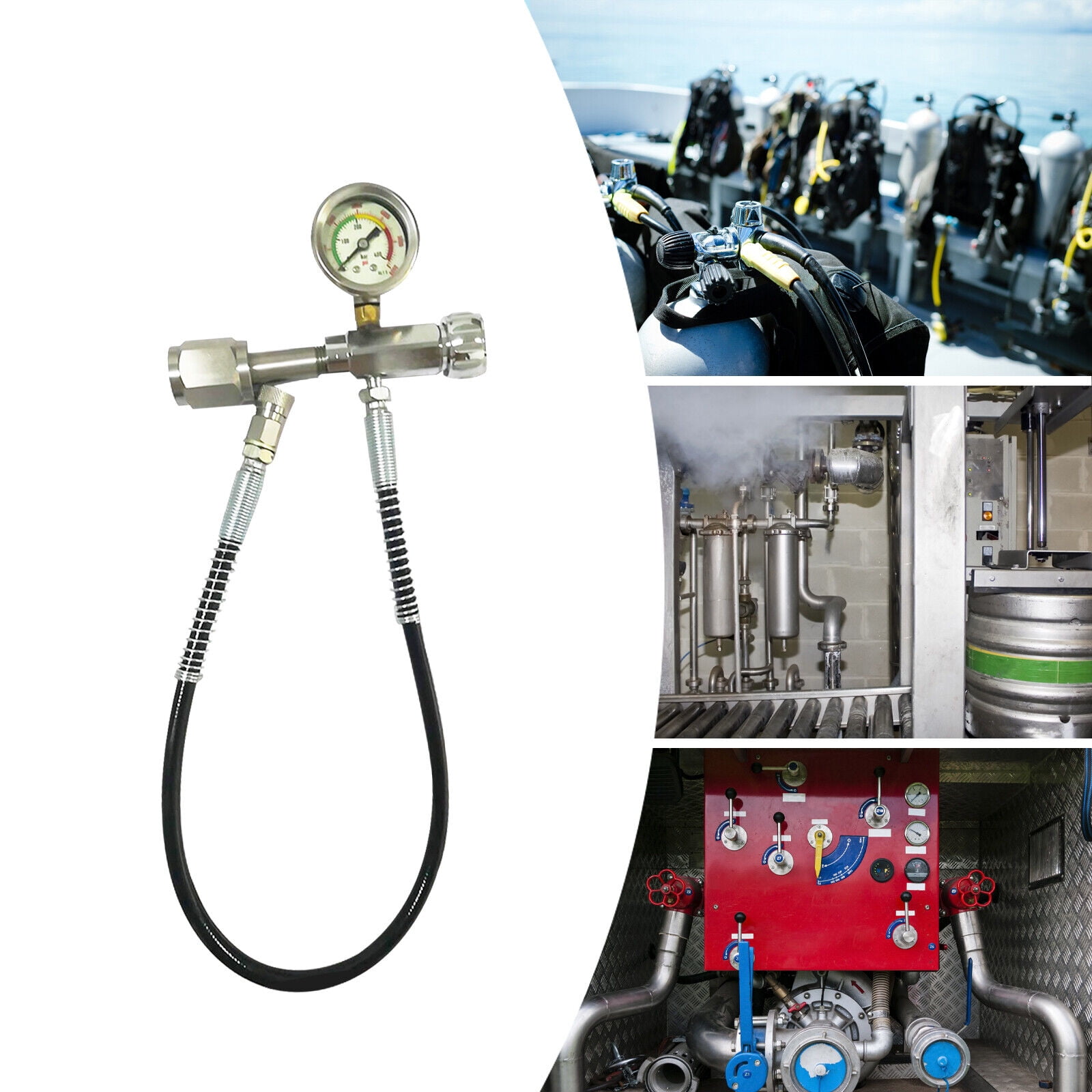 PCP SCBA Refill Charging Connector Valve Oxygen Tank Air Filling ...