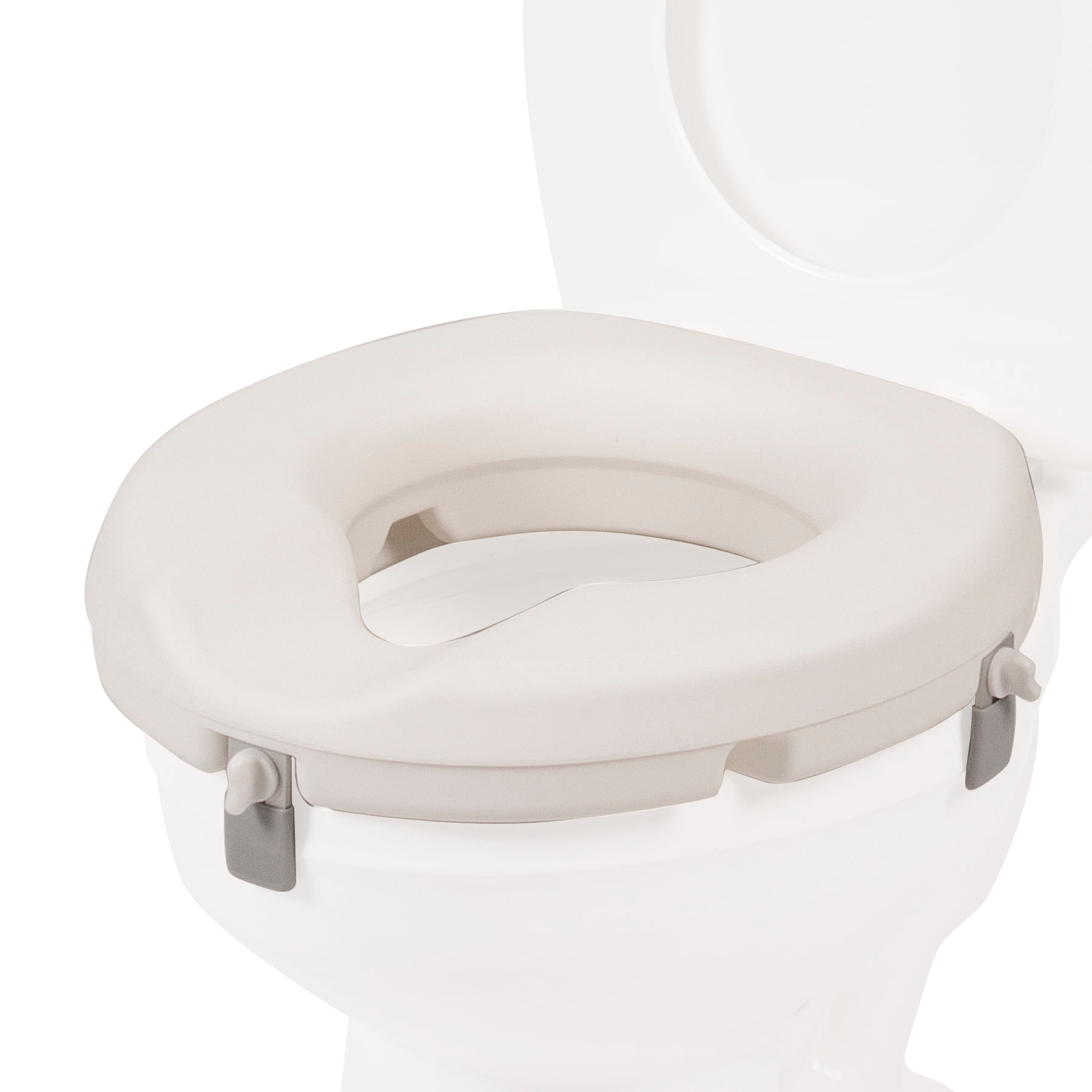 PCP Universal Molded Toilet Seat Riser, White, Low Profile HSA/FSA ...