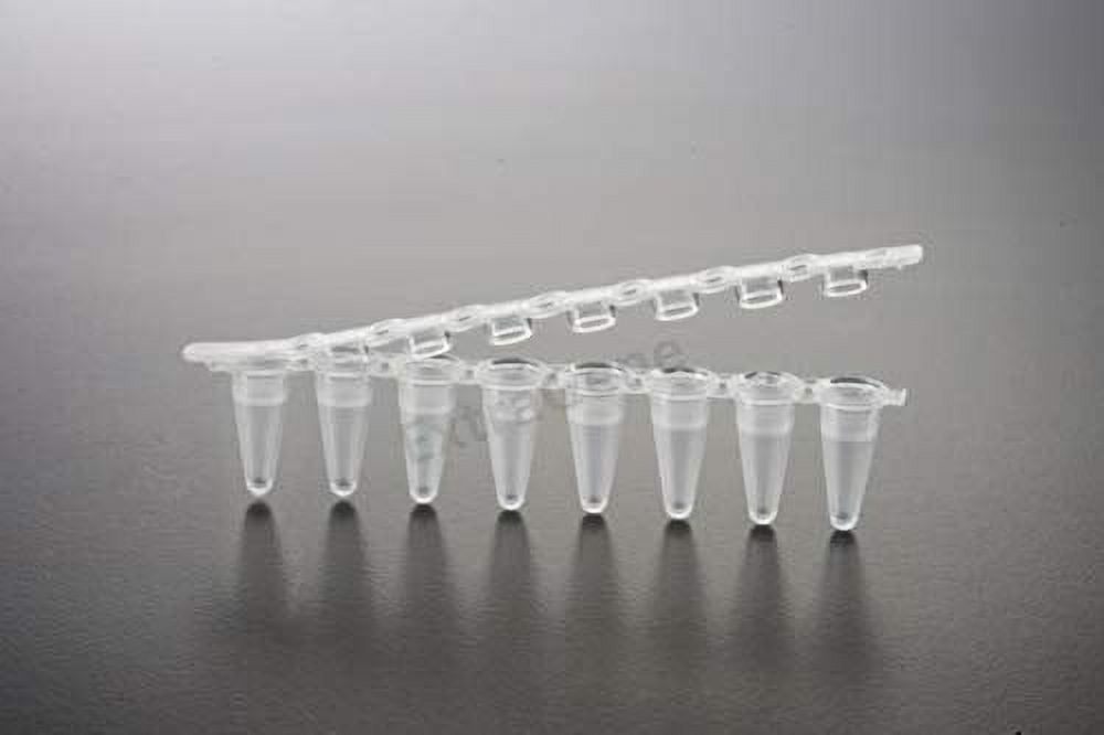 PCR Tube with 0.2ml Low Profile Thin Wall, Strip of 8 Tubes, Flat Caps ...