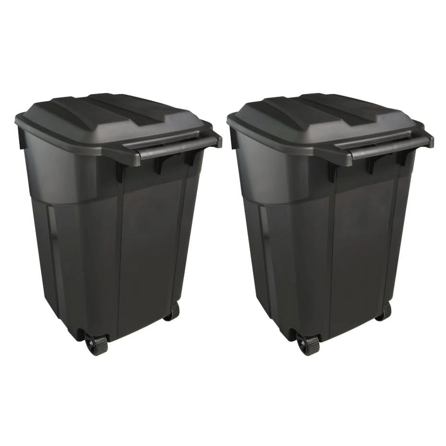 PCS 45 Gallon Heavy Duty Plastic Garbage Cans Trash Cans Rubbish Bin ...