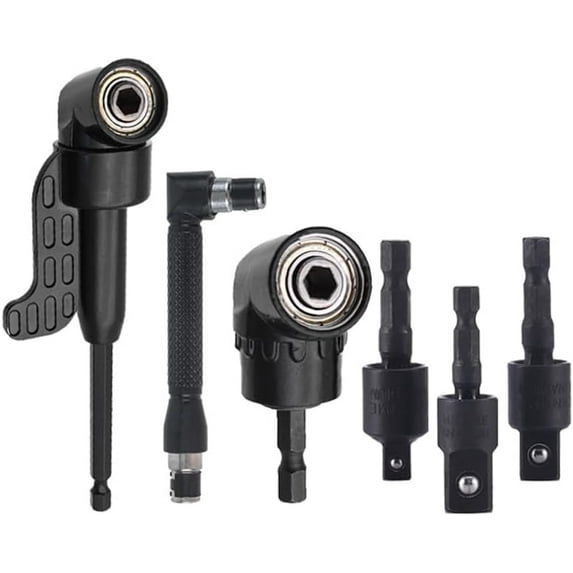 PCS 6-Piece Right Angle Drill Bit Set with 360° Rotatable Socket ...