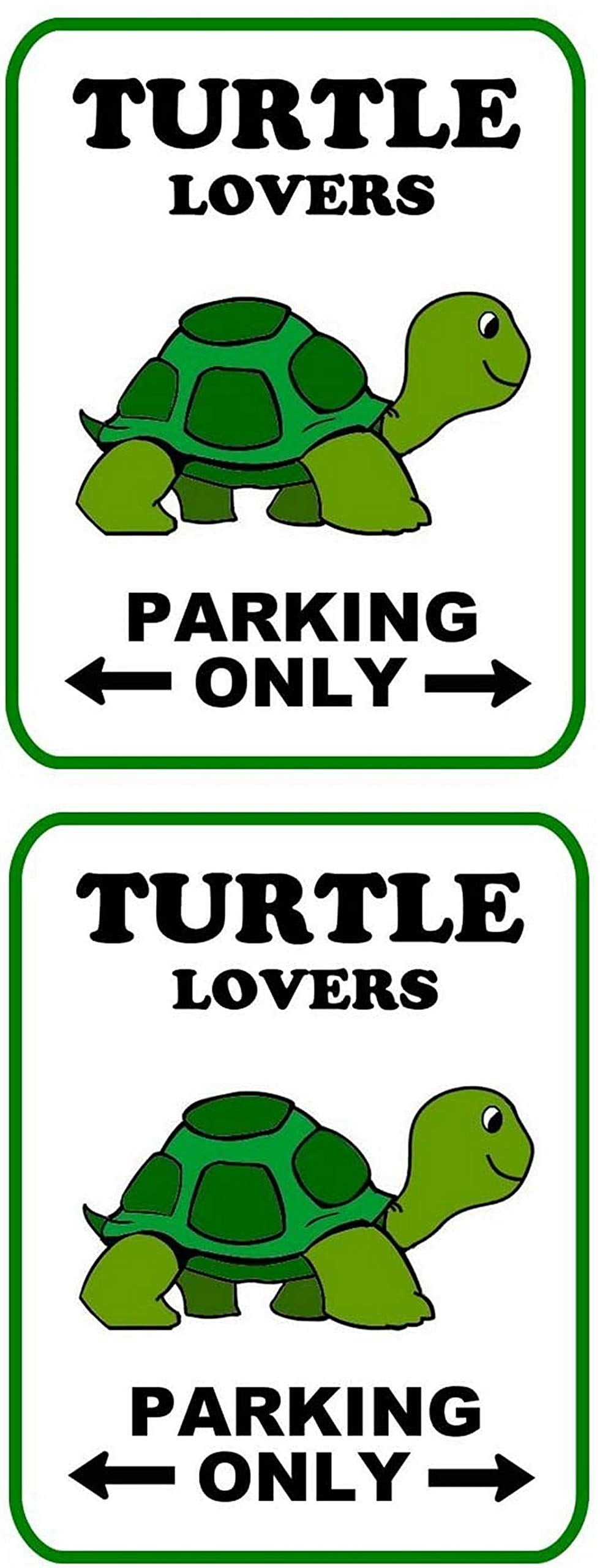 PCSCP 2 Count Turtle Parking Only (v2) 9 inch by 11.5 inch Laminated ...