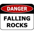 PCSCP Danger Falling Rocks 11.5 inch by 9 inch Laminated Outdoor Sign ...