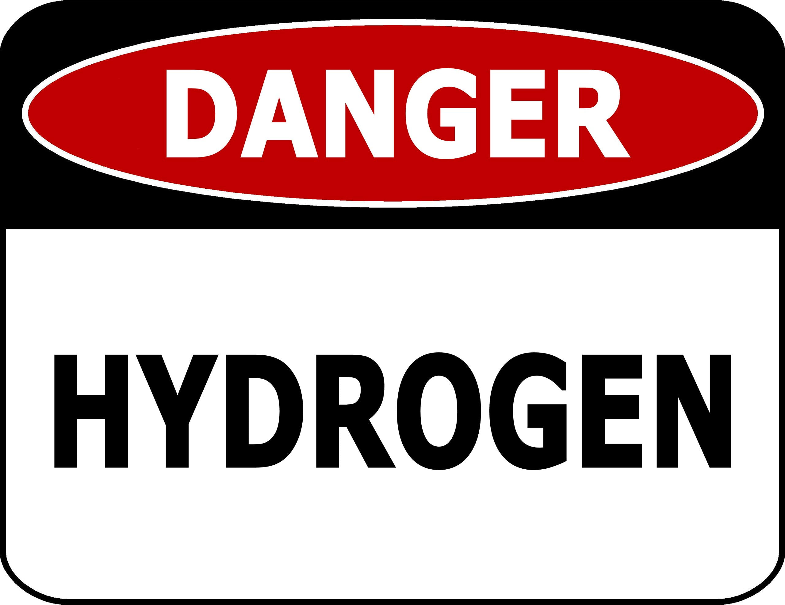 PCSCP Danger Hydrogen 11.5 inch 9 inch Laminated OSHA Safety Sign ...