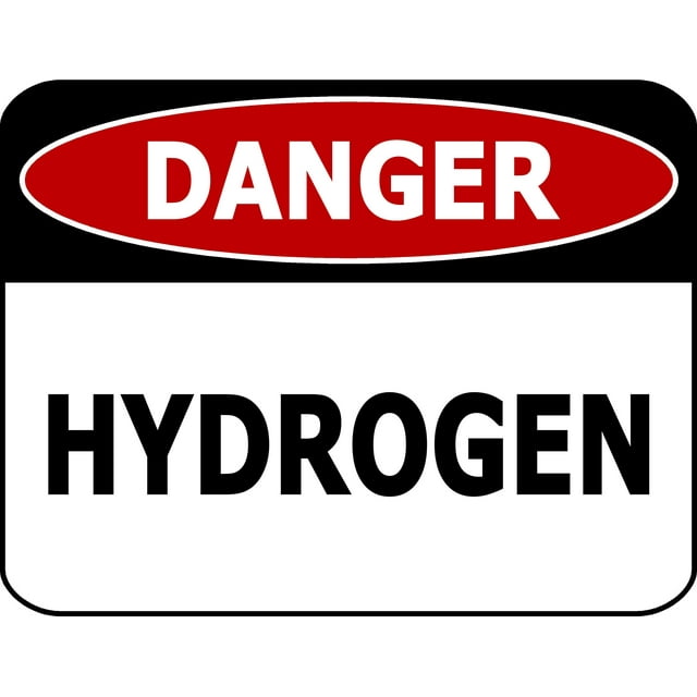 PCSCP Danger Hydrogen 11.5 inch 9 inch Laminated OSHA Safety Sign ...