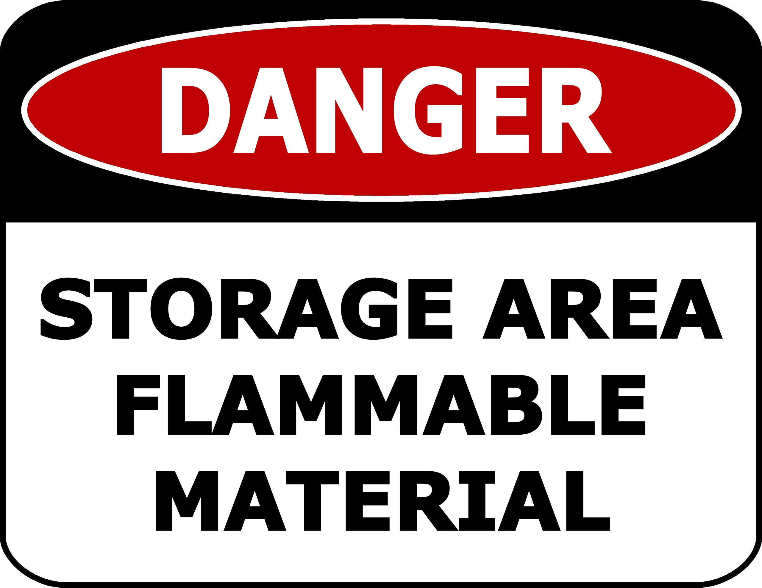 PCSCP Danger Storage Area Flammable Material 11.5 inch 9 inch Laminated ...
