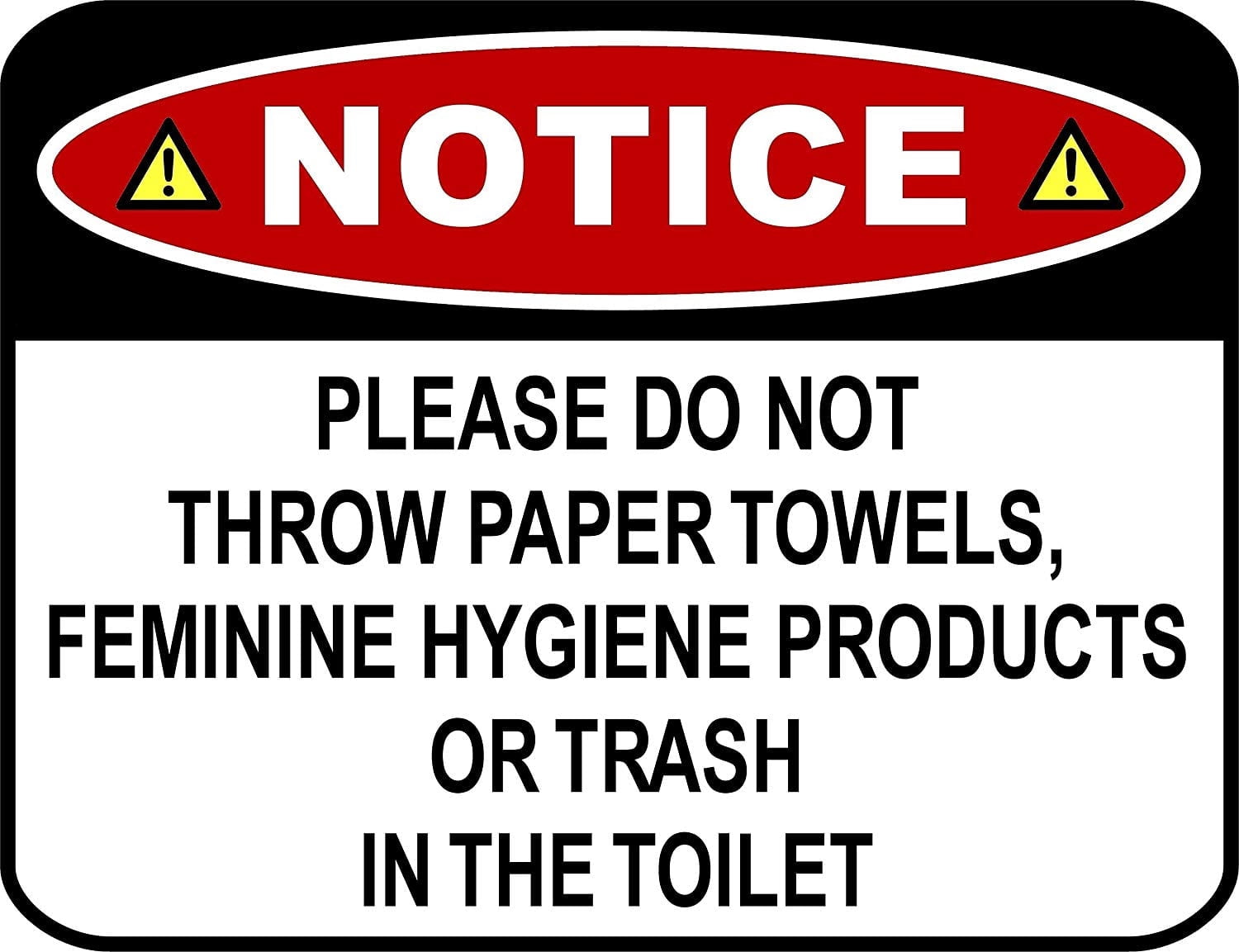 PCSCP Notice Please Do Not Throw... Laminated Sign, 2 oz, 11.5" x 9 ...