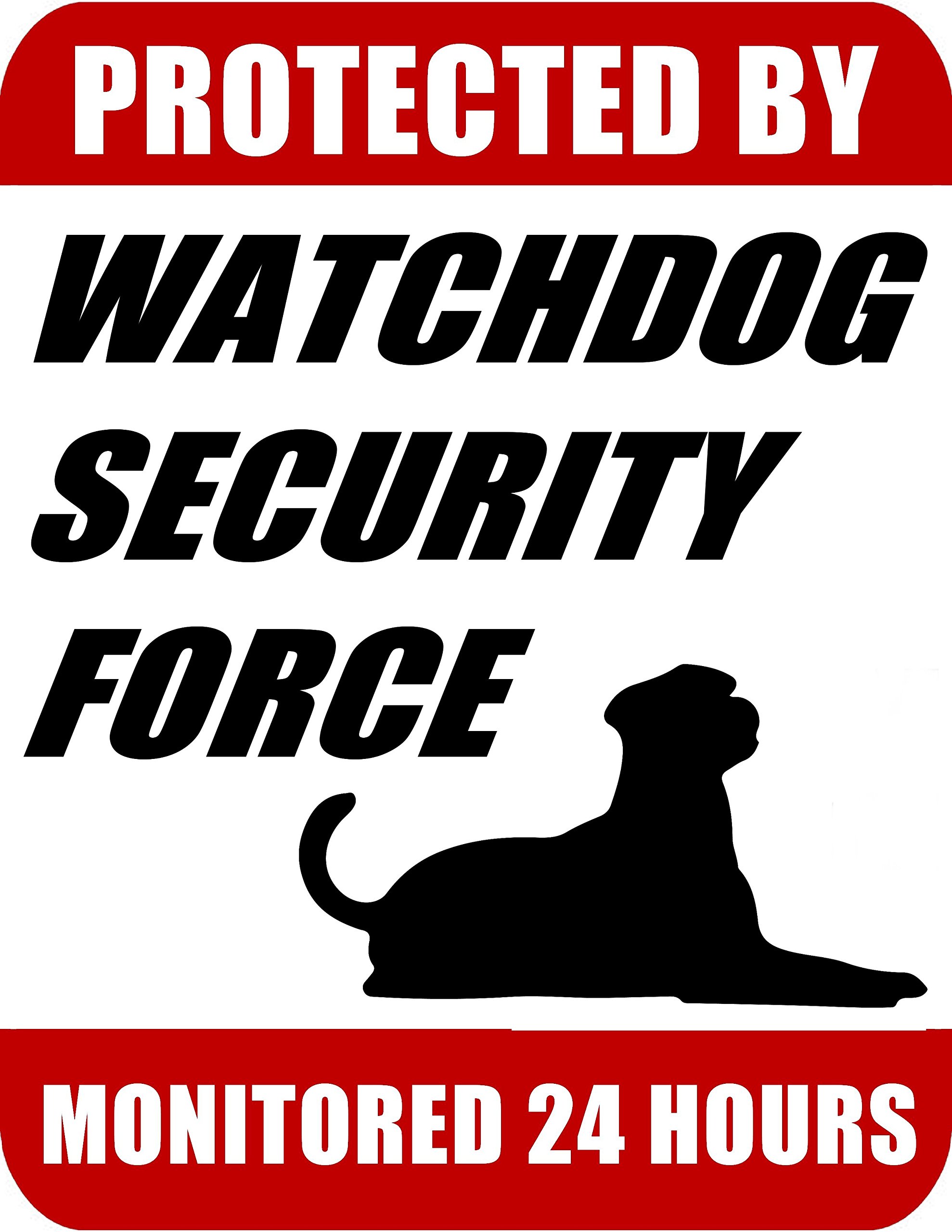 PCSCP Protected By Watchdog Security Force Monitored 24 Hours 9 inch x ...