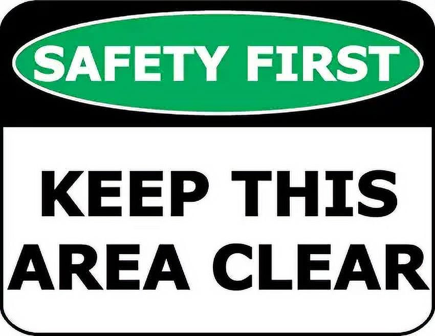 PCSCP Safety First Keep This Area Clean 11.5 inch by 9 inch Laminated ...