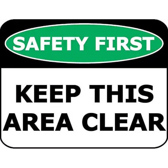 PCSCP Safety First Keep This Area Clean 11.5 inch by 9 inch Laminated ...