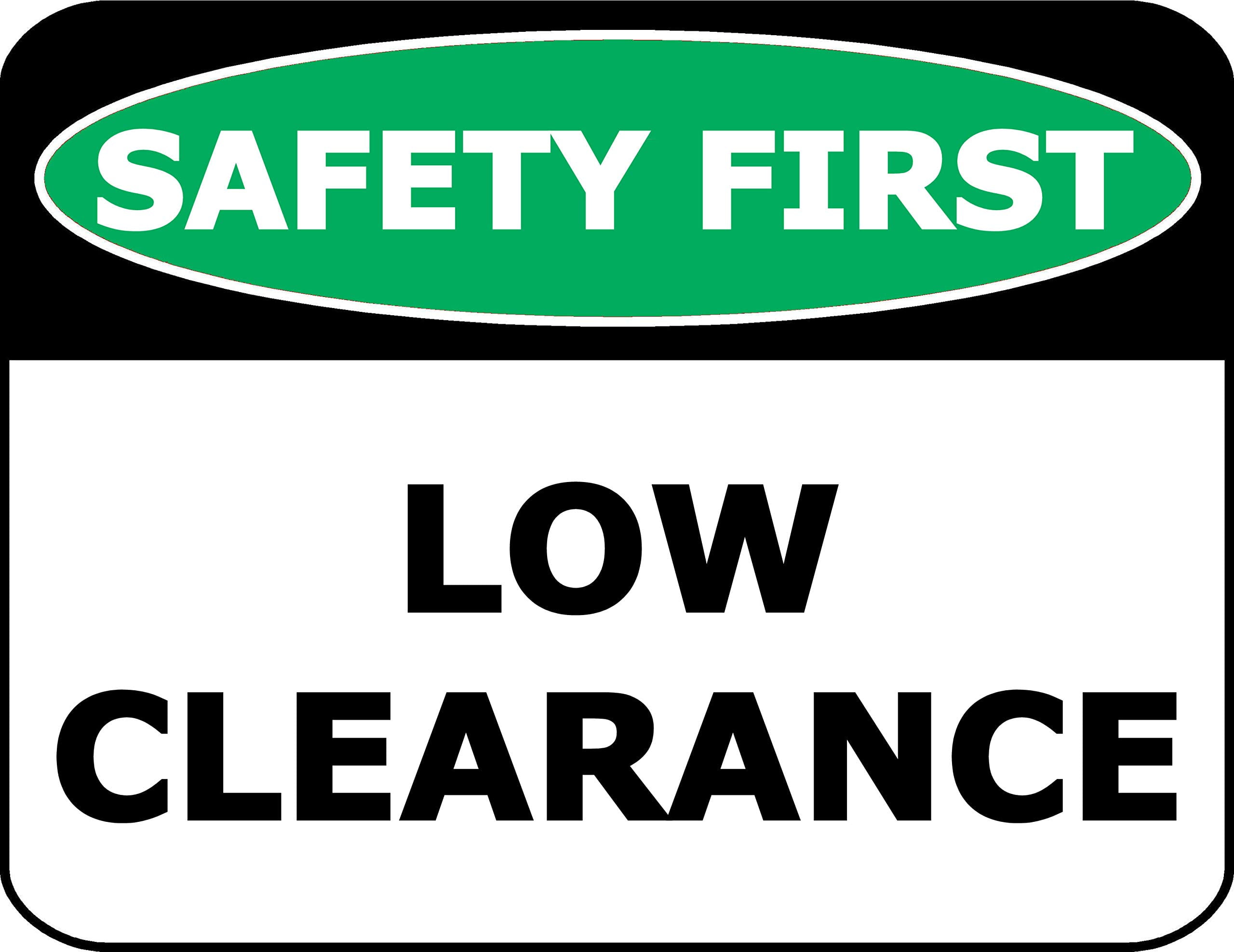 PCSCP Safety First Low 11.5 inch by 9 inch Laminated OSHA Safety Sign ...