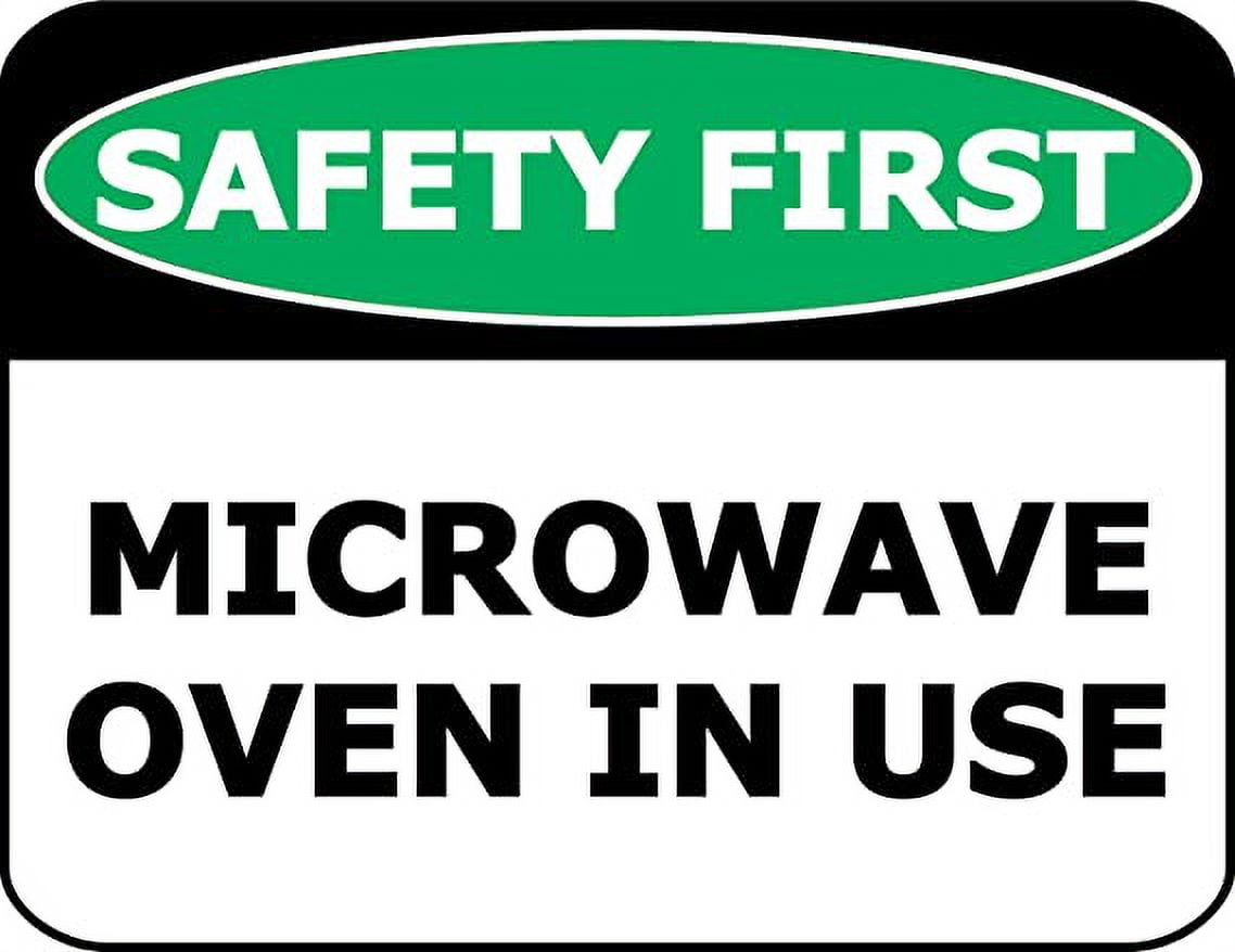 PCSCP Safety First Microwave Oven in Use 11.5 inch by 9 inch Laminated ...