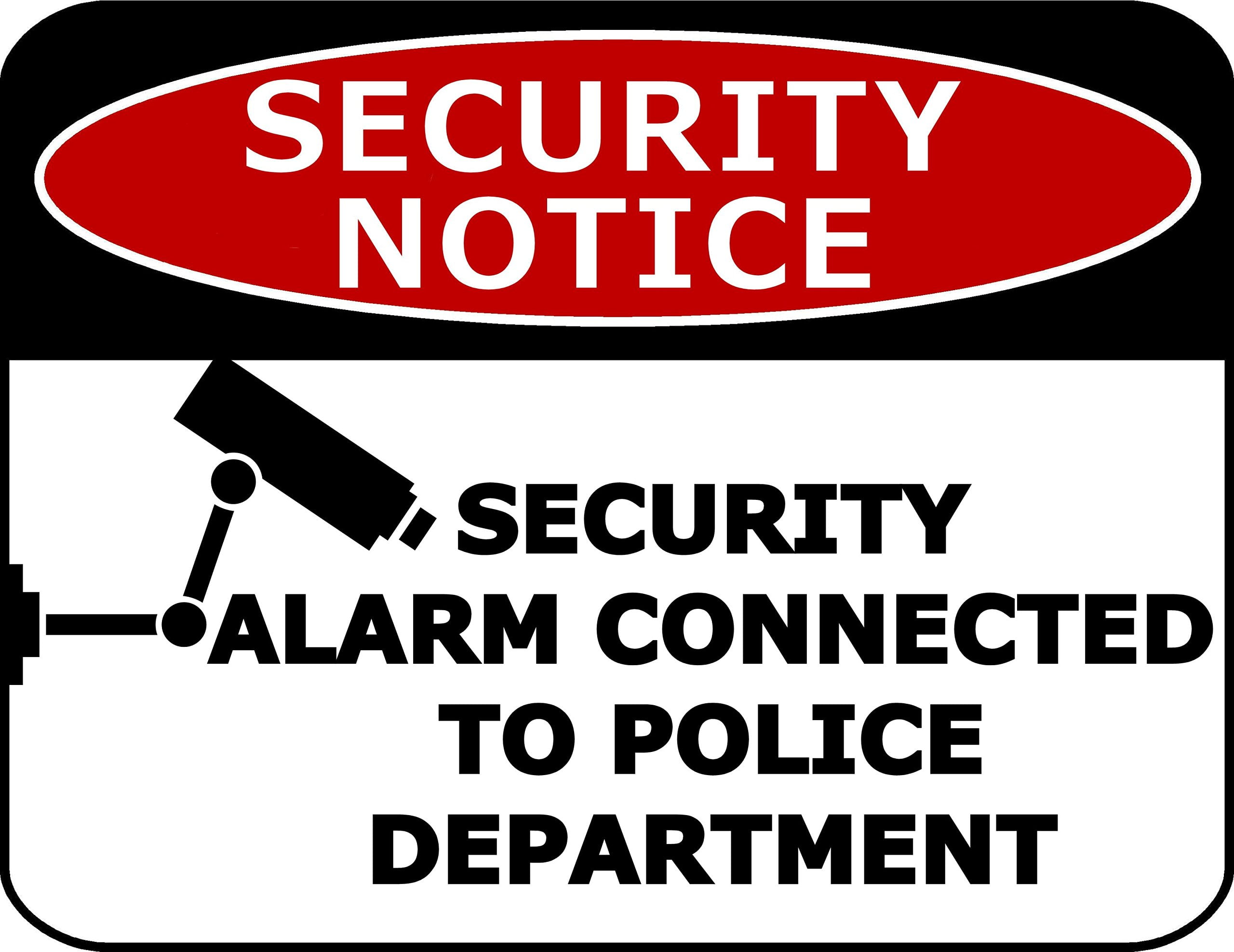 PCSCP Security Notice Security Alarm Connected To The Police Department ...